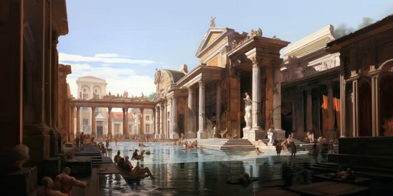 Antic Thermal Baths of Diocletian in Rome