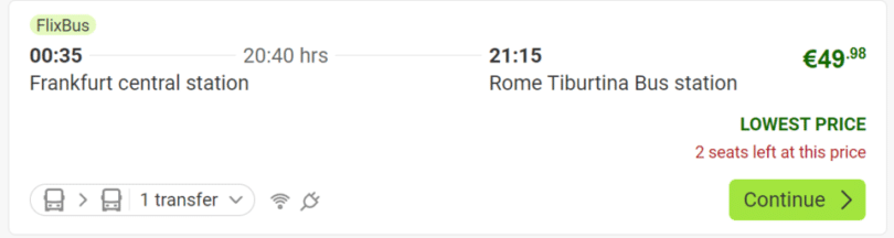 How to Get from Frankfurt to Rome by Train, Flight, Bus