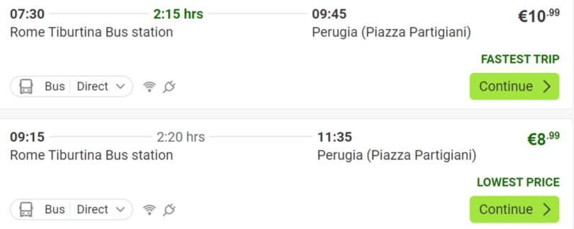 How to Get from Rome to Perugia by Train, Bus, Car