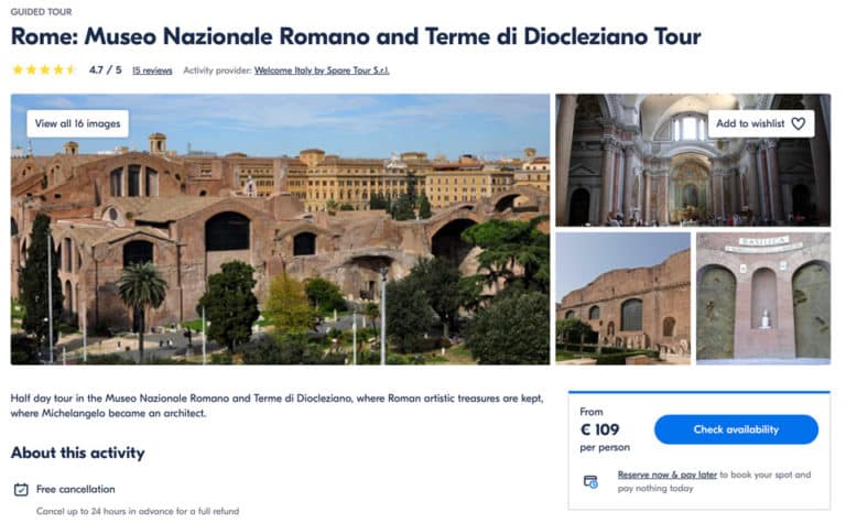 Antic Thermal Baths of Diocletian in Rome