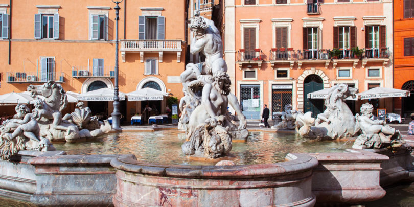 The Fountain of Neptune in Rome