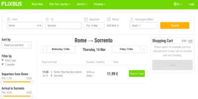 How to Get from Rome to Sorrento by High-Speed Train, Bus, Car