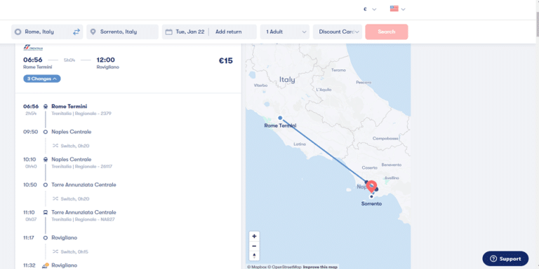 How to Get from Rome to Sorrento by High-Speed Train, Bus, Car