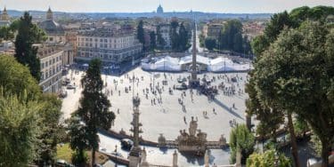 Pincian hill: history, Villa Medici, Borghese Gallery, Piazza del Popolo