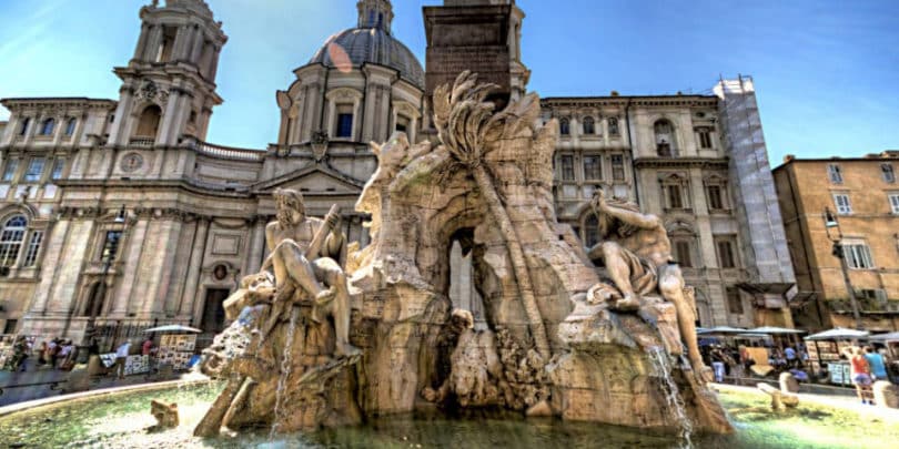 The Fountain of The Four Rivers by Bernini in Rome