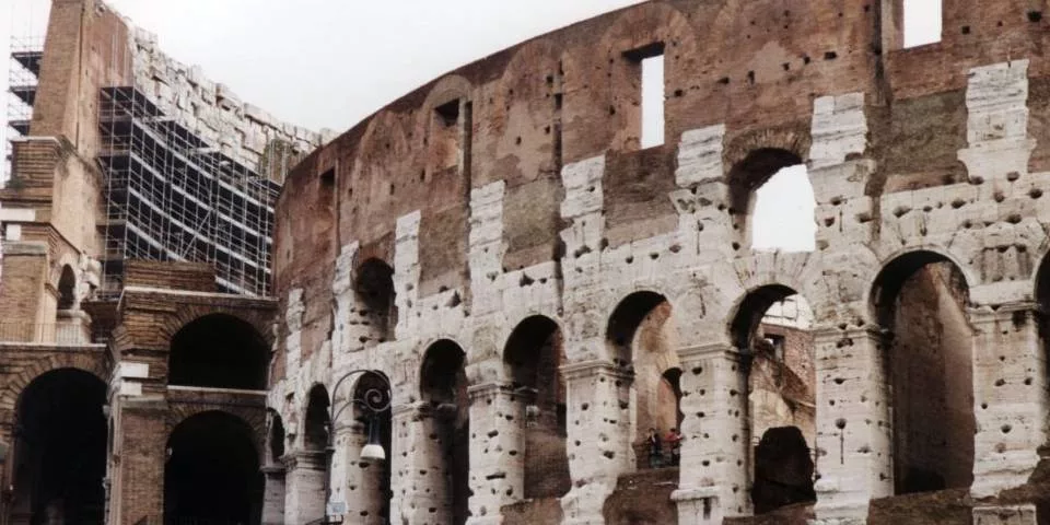 What material is the Colosseum made of?